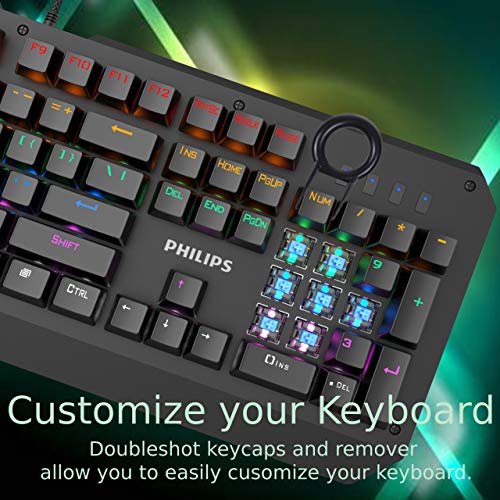 Philip RGB LED Backlit Mechanical Gaming Keyboard with Anti-Ghosting ...