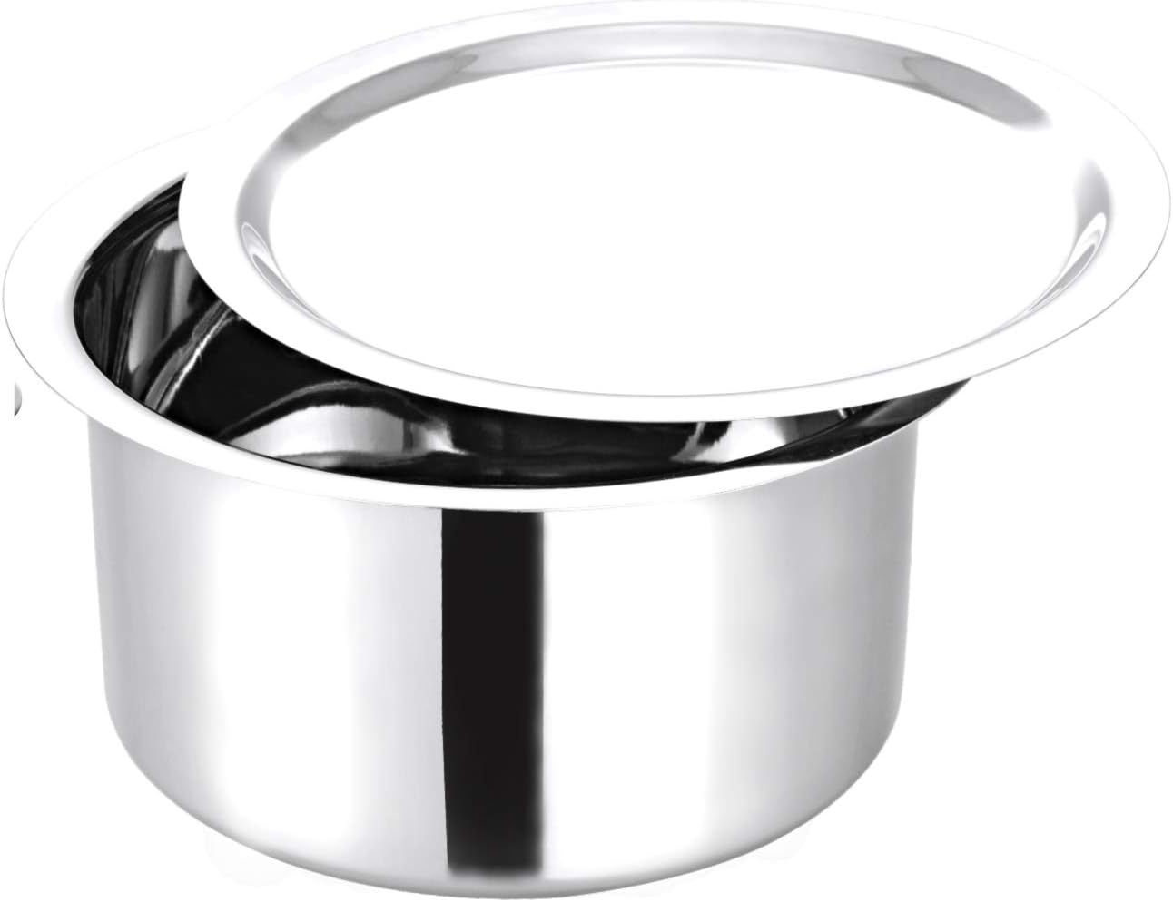 Buy Sorabh PFB 15 Lid Stainless Steel Top Flat Patila with Lid Dia ...