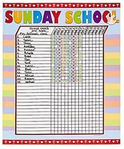 Amazon.com: Sunday School Attendance Sticker Charts(480 stickers per ...