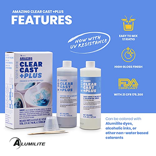 Stone Coat Epoxy Alumilite Amazing Clear Cast Epoxy Resin Kit 2 Gallon ...
