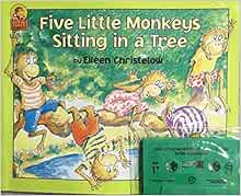Five Little Monkeys Sitting in a Tree - Paperback Book and Cassette ...