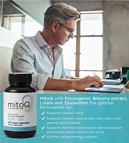 MitoQ Eye 60 Capsules CoQ10 Antioxidant - MitoQ w/Lutein, Zeaxanthin ...