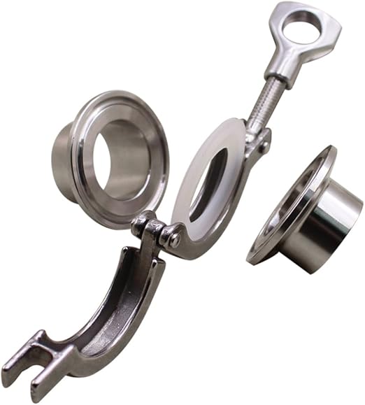 Dernord Stainless Steel Tri-clamp (Tri-Clover Clamp) + 2 Pcs SUS304 ...