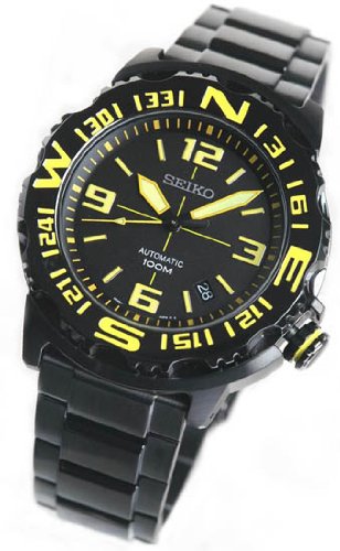Купить Seiko Automatic Compass Bezel Black Ion-plated Mens Watch SRP449 ...