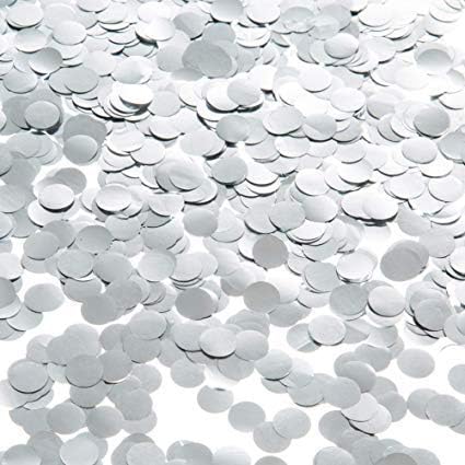Amazon.com: Ultimate Confetti 1" Silver Metallic Confetti Circles ...