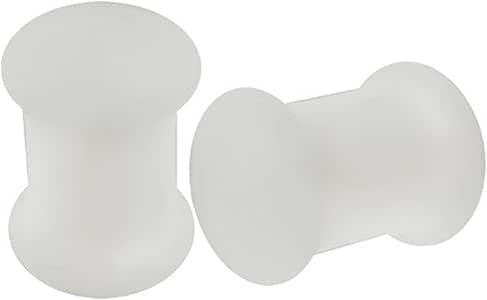 Amazon.com: 2G Gauge 6mm White Implant Grade sili Double Flare Flesh ...
