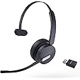 Amazon.com: Yealink WH64 Hybrid DECT& Bluetooth Wireless Headset, 492ft Range Mono UC Zoom ...