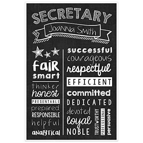 Amazon.com: Secretary Chalkboard Wall Art –Secretary Graduate Gift ...
