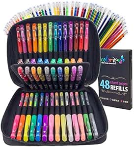 ColorIt Gel Pens For Adult Coloring Books – Premium Ink Gel Pens Set ...