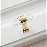 LBFEEL 4" Lucite Drawer Pulls Acrylic Cabinet Handles Gold Lucite ...