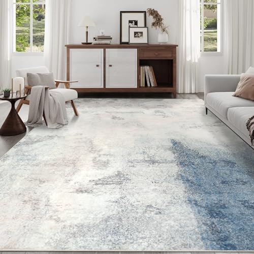 famibay 9x12 Area Rug, Neutral Living Room Rug Modern Large Washable ...