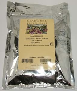Sarsaparilla Root Powder (Mexican) Wildcrafted, Smilax Medica, 1lb ...