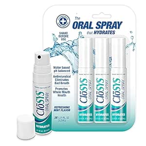 Amazon.com : CloSYS Oral Breath Spray, 0.31 Ounce (3 Count), Mint ...
