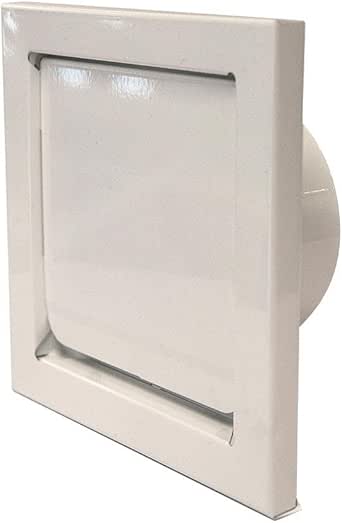 Master Flow 4 in. Round Wall Vent - Flush Mount in White - - Amazon.com