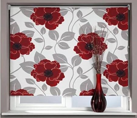 PAPAVERO POPPY - BLACKOUT Roller Blind 120cm x 170cm: Amazon.co.uk ...