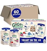 Amazon.com: GoGo squeeZ yogurtZ Variety Pack, Strawberry, Banana, 3 oz. (10 Pouches) - Kids ...