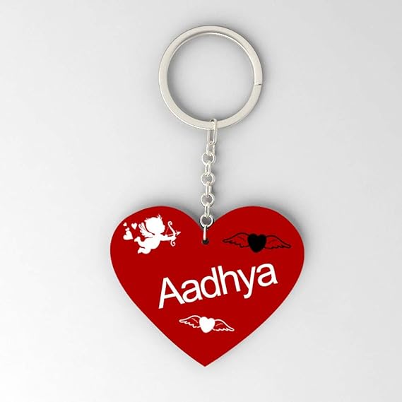 Gifts Zone Aadhya Name Beautiful Heart Shape Arclic Keychain Best Gifts ...