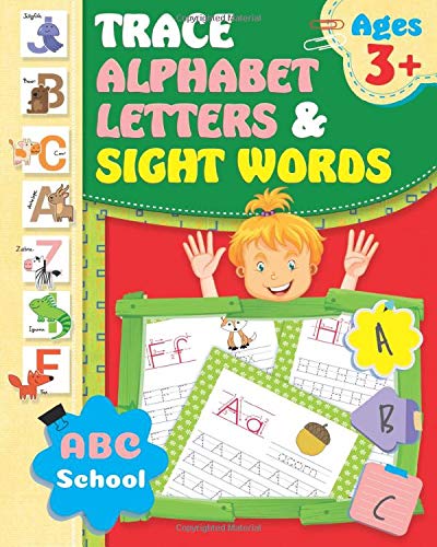 Trace Alphabet Letters and Sight Words: Activity Workbook for Kids ...