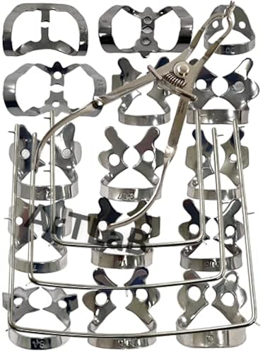 New Premium Dental Rubber Dam Clamps Set |Rubber Dam Kit Starter with ...