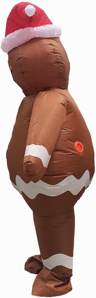 eLUUGIE Inflatable Costume Ginger Man Christmas Costume Blow Up ...