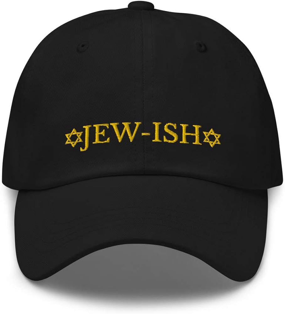 CreativeTees4You Jew-Ish Funny Jewish Embroidered Dad Hat Baseball Cap ...