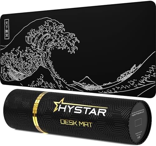 Hystar Extended Gaming Mouse Pad | XXL 36 x 16" | 5mm Thick, Waterproof ...