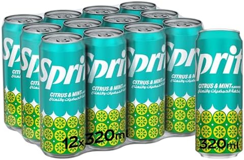 Sprite Citrus Mint Carbonated Soft Drink, Can, 12 x 320 ml price in Saudi Arabia | Amazon Saudi ...