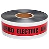 Presco Underground Detectable Tape: 3 in. x 1000 ft. (Red with Black "CAUTION BURIED ELECTRIC ...