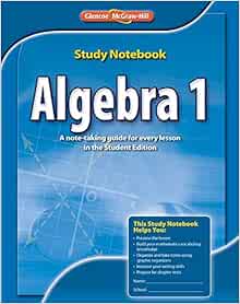 Algebra 1 Study Notebook (MERRILL ALGEBRA 1): McGraw Hill ...