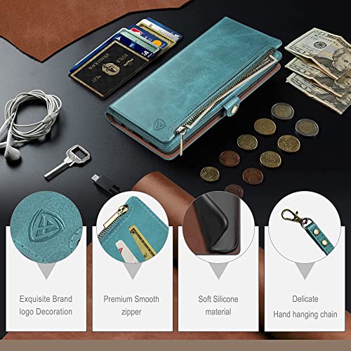 XcaseBar for Google Pixel 7 Wallet case with Zipper 【RFID Blocking】 Credit Card Holder, Flip ...