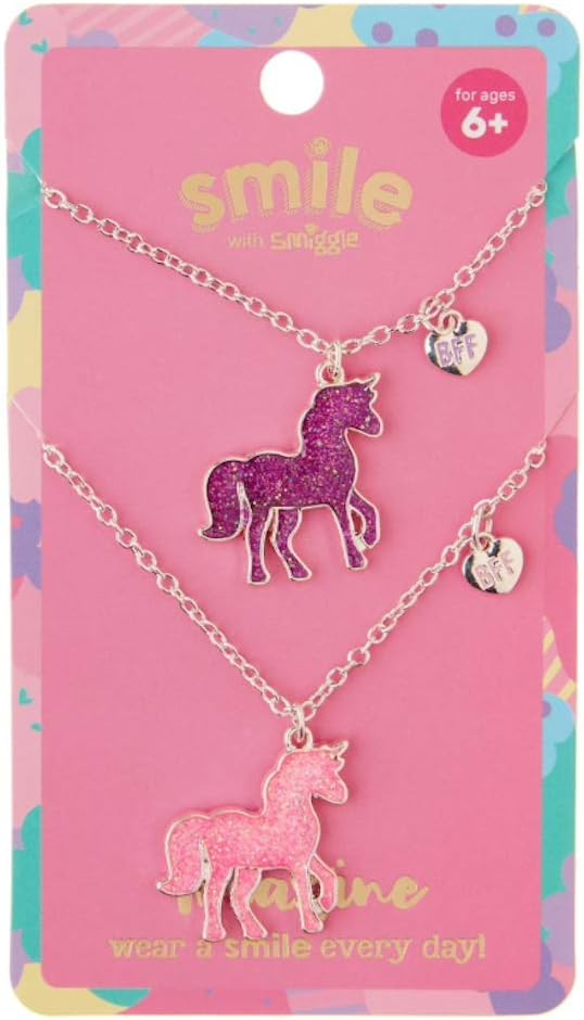 Smiggle Smile BFF Imagine Sparkly Unicorn Necklace x2 Pack – BigaMart