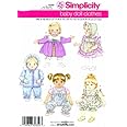 Amazon.com: Simplicity 3876 Sewing Pattern Baby Doll Wardrobe : Arts ...