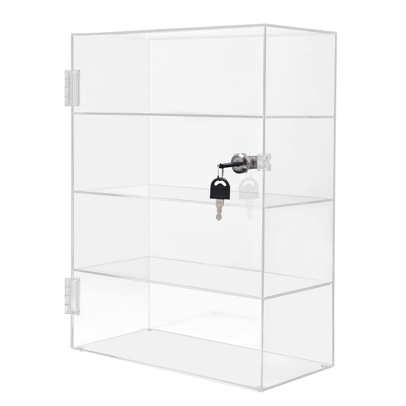 Clear Acrylic Display Case, 4 Layer Transparent Countertop Showcase for ...