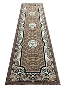 Amazon.com: Traditional Area Rug Runner Beige (32 Inch X 10 Feet): Home ...