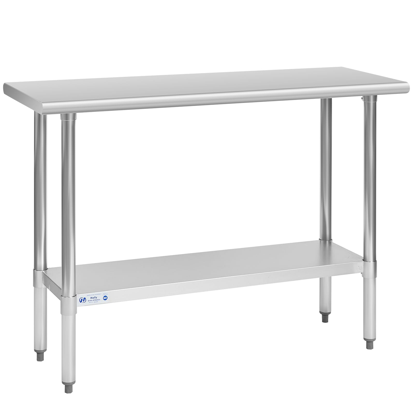 HALLY Stainless Steel Table for Prep & Work 18 x 60 Inches, NSF ...
