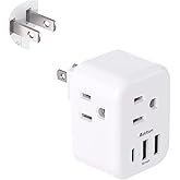 Amazon.com: 2 Pack US to Japan Plug Adapter, 2 Prong to 3 Prong Outlet Adapter with 3 AC Outlets ...
