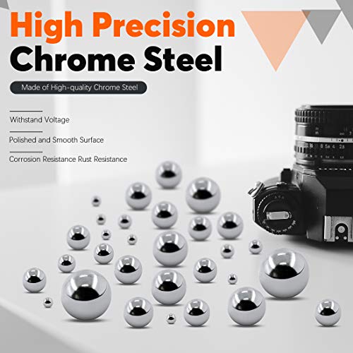 Rustark 510 Piece 11 Sizes Metric Precision Chrome Steel Assorted Loose Bicycle Bearing Ball ...