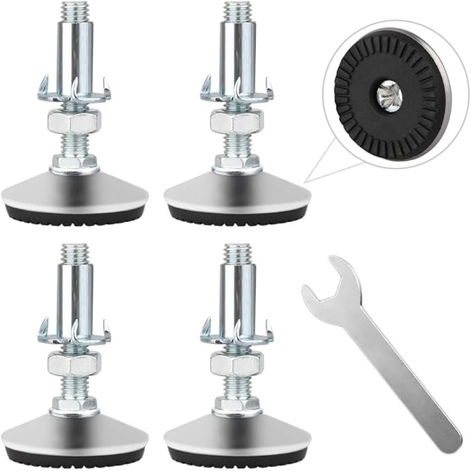 4 Set Adjustable Leveling Feet, Heavy Duty Height Adjuster Furniture ...