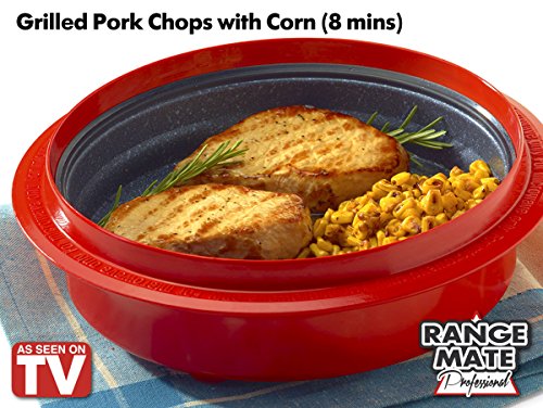 Range Mate Pro Deluxe Nonstick Microwave 5-in-1 Grill Cookware Set ...