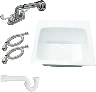 Musv0|#Mustee K-10-FP Mustee Utility Sink 22-In x 25-In with Pull-Out ...