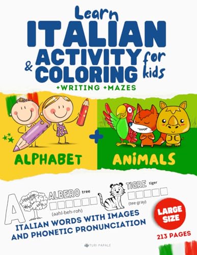 Mua Learn Italian Activity and Coloring Book for Kids | Combined ...
