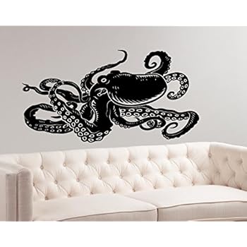 Amazon.com: Wall Vinyl Sticker Decals Decor Jellyfish Octopus Deep Sea ...