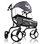 Drive Medical Hugo Elite Rollator Walker with Seat, Backrest and Saddle ...