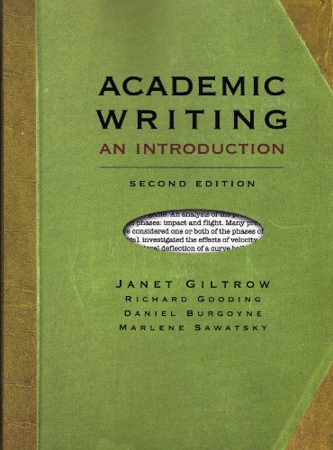 Academic Writing, second edition: An Introduction: Giltrow, Janet ...