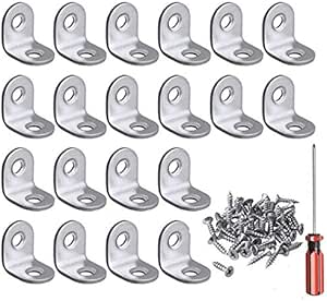 Amazon.com: Color Scissor 20 Pieces Corner Braces Set, 20mmx20mm ...