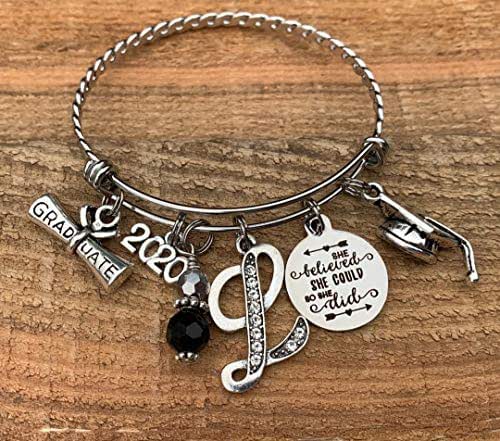 Amazon.com: GRADUATION gift, Graduate bracelet, Class of 2020, Senior ...