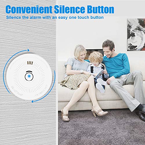 3 Pack Smoke Detector, Portable Fire Alarms Smoke Alarms Battery ...