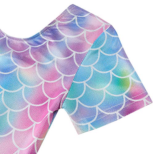 TUPOMAS Mermaid Fish Scale Leotards for Girls Blue Pink 2t 3t 4t ...