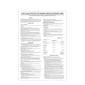 Electricity at work regulations 1989 poster: Amazon.co.uk: Office Products