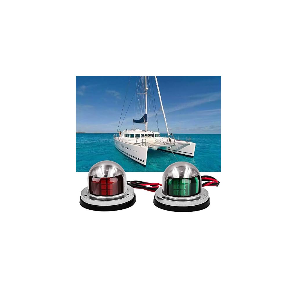 Obcursco LED Navigation Lights Deck Mount, New Marine Sailing Lights ...